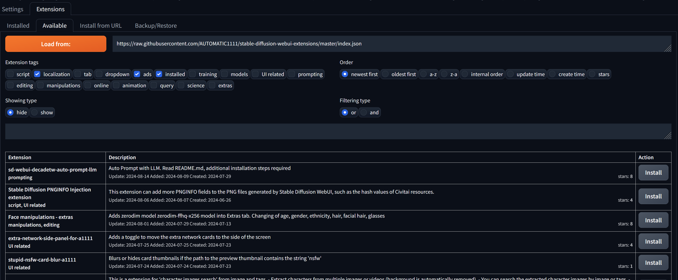 Extension on Automatic1111
